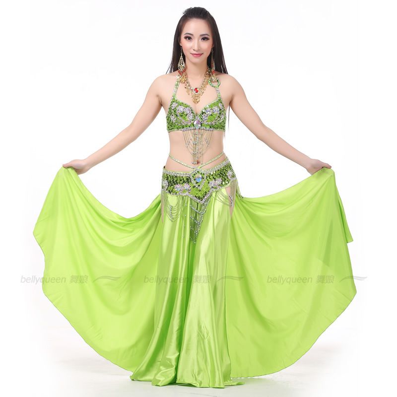 Sk14 Belly Dance Costume Satin 2 Slits Skirt 14 Colors Ebay